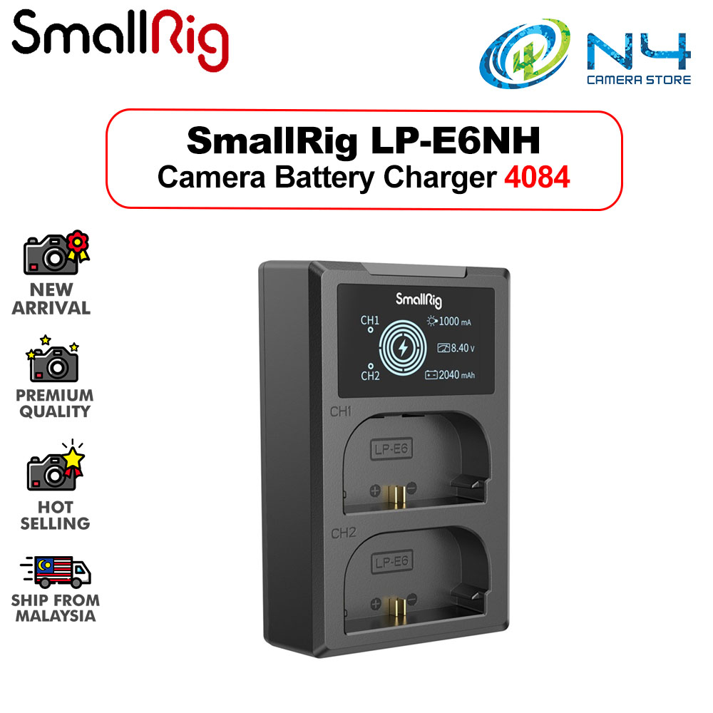SmallRig LP-E6NH Battery Charger Set for Canon LP-E6NH Battery, Double Slot LP-E6NH Charger ...