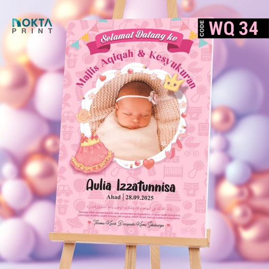 💖Welcome Board Aqiqah💖Majlis Kesyukuran | Welcome Board | Sticker ...