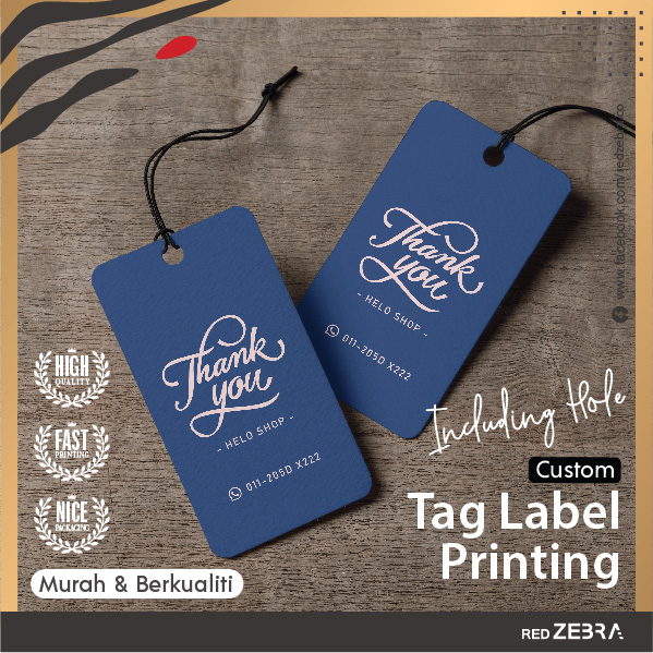 Red Zebra 】35pcs Customized Full Color Price Tag Printing | Gift Tag ...