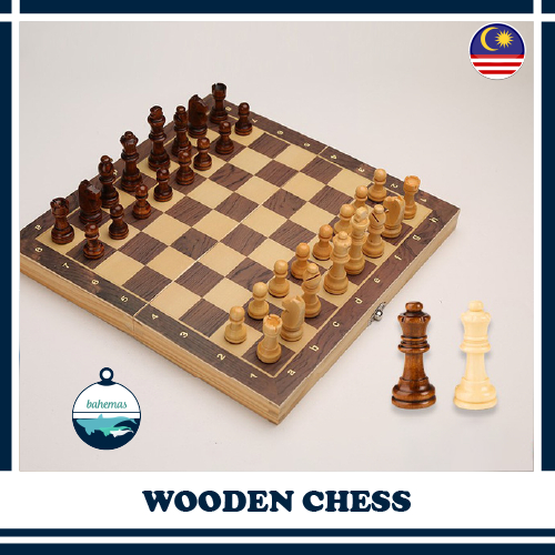 Wooden Chess Set Board Premium Magnetic Folding Portable Chess Board ...