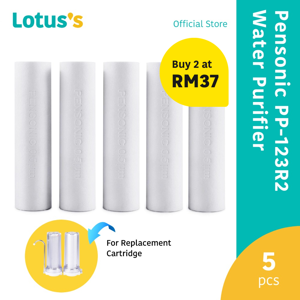 Pensonic Polypropylene Replacement Cartridge For PP-123 Water Filter (5 Pcs) PP-123R2 | Shopee ...