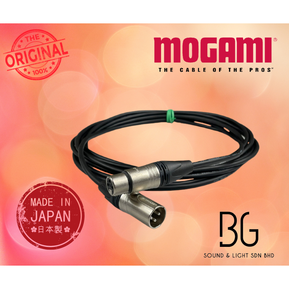 MOGAMI 2552 MIC CABLE XLR NEUTRIK MALE TO XLR NEUTRIK FEMALE | Shopee ...