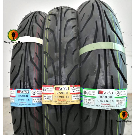 FKR RS900 70/90-16 80/90-16 90/90-16 Tubeless Tyre (Tayar Scooter Bunga ...