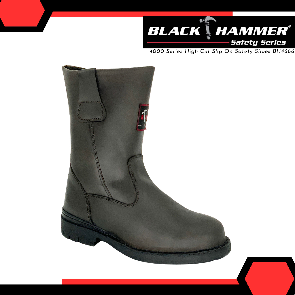 BLACK HAMMER 4000 Series High Cut Pull On Safety Boot With SIRIM DOSH {READY STOCK} | Shopee ...