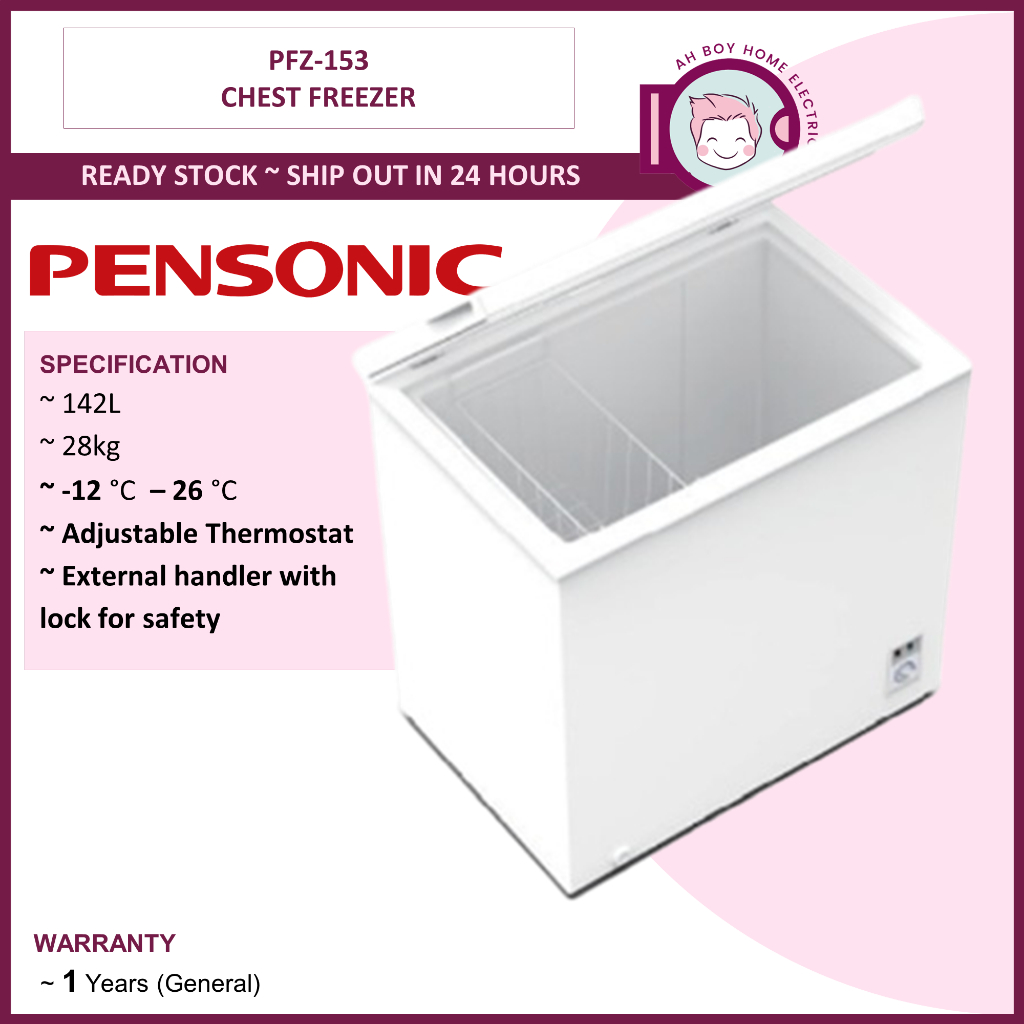 Pensonic Chest Freezer 142L ( PFZ153 / PFZ-153 ) | Shopee Malaysia