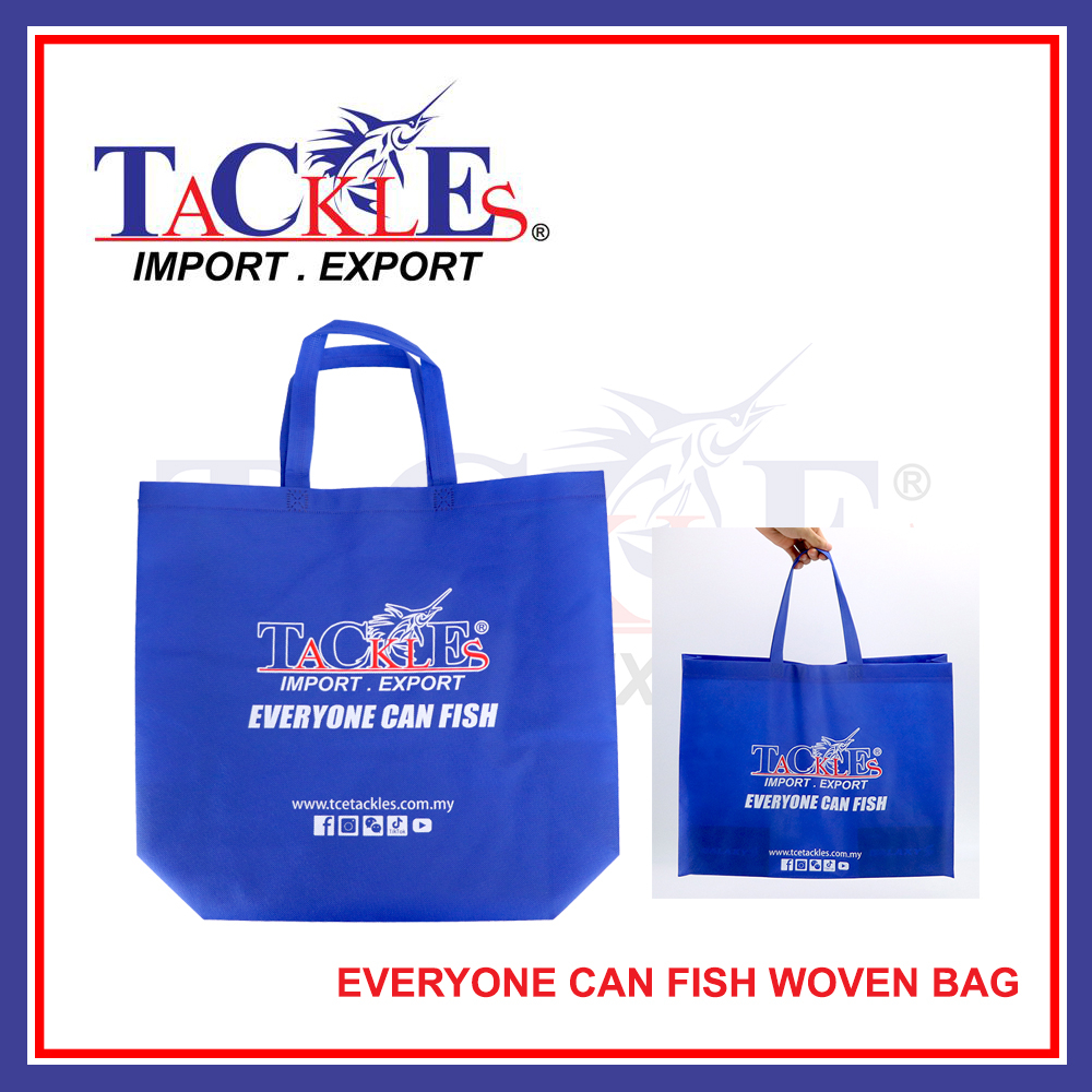 TCE Tackles Everyone Can Fish Woven Bag Shopping Bag Reusable Bag Beg ...