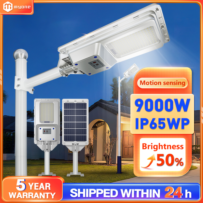 Lampu solar light outdoor lighting 9000W IP65 waterproof solar street ...