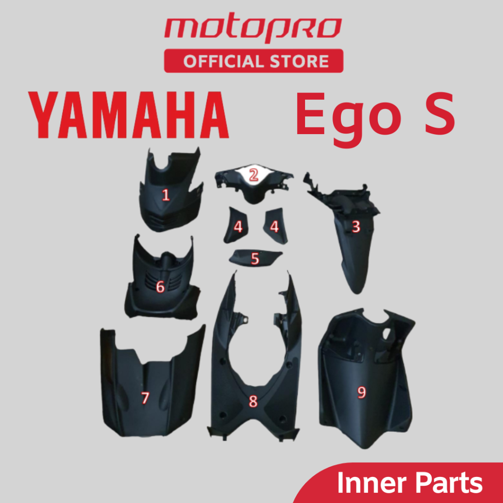 YAMAHA Ego S Full Set Inner Non Color Body Parts Cover Ego S - 10 Pcs ...