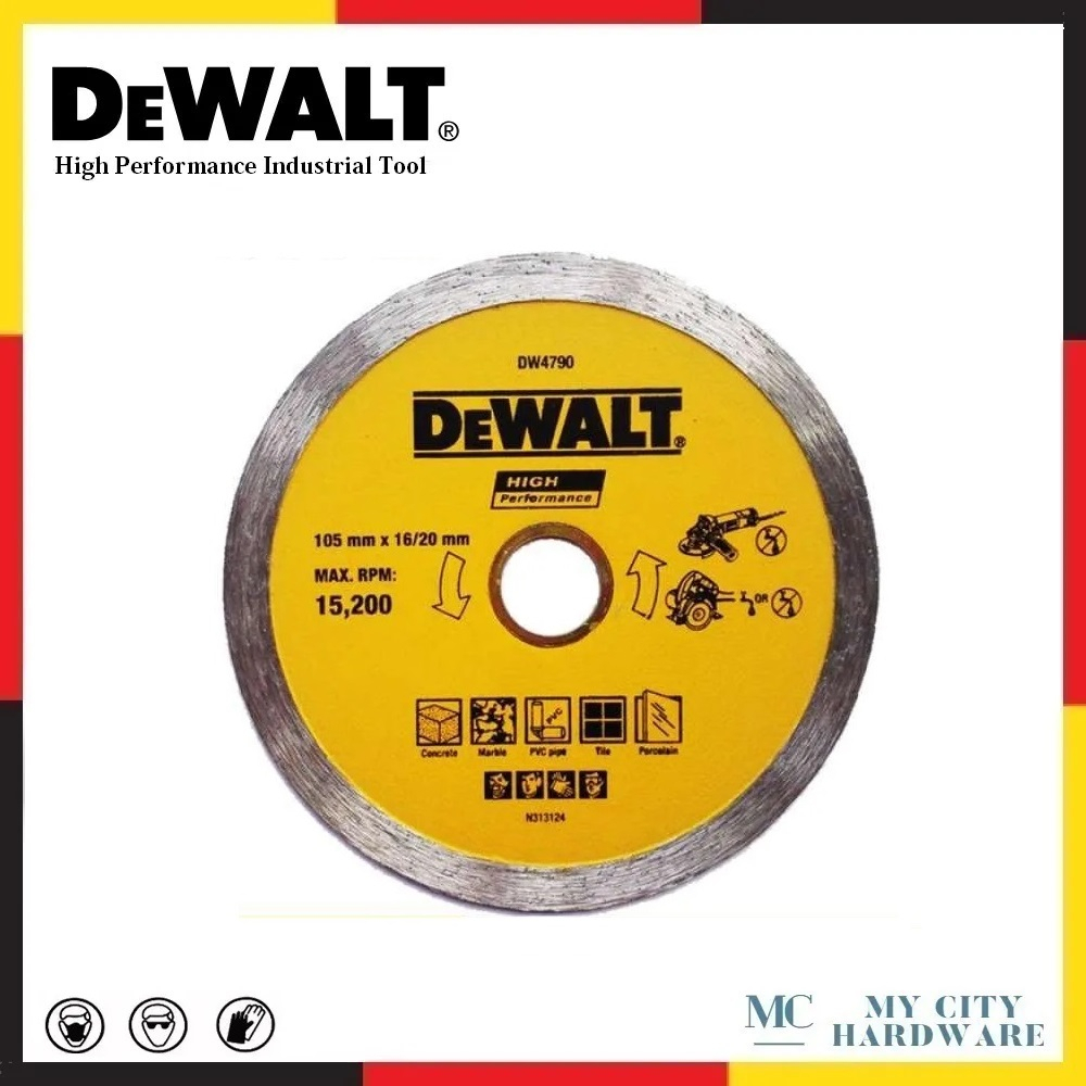 Dewalt DW4790-B1 105 x 16/20mm Diamond Wheel, Continuous Rim | Shopee ...