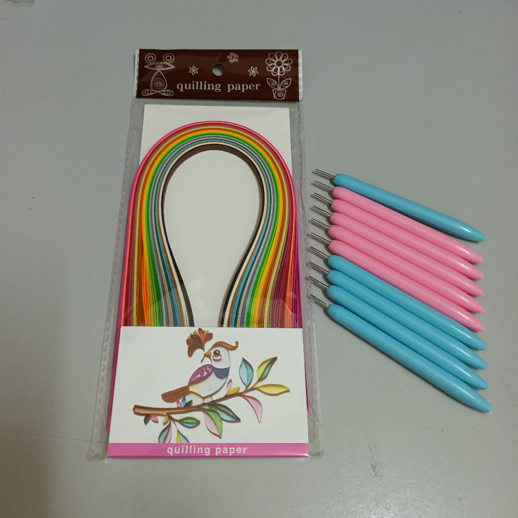 Quilling Paper Strips (Mixed Colors) / Slotted Needle Pen Tools ...