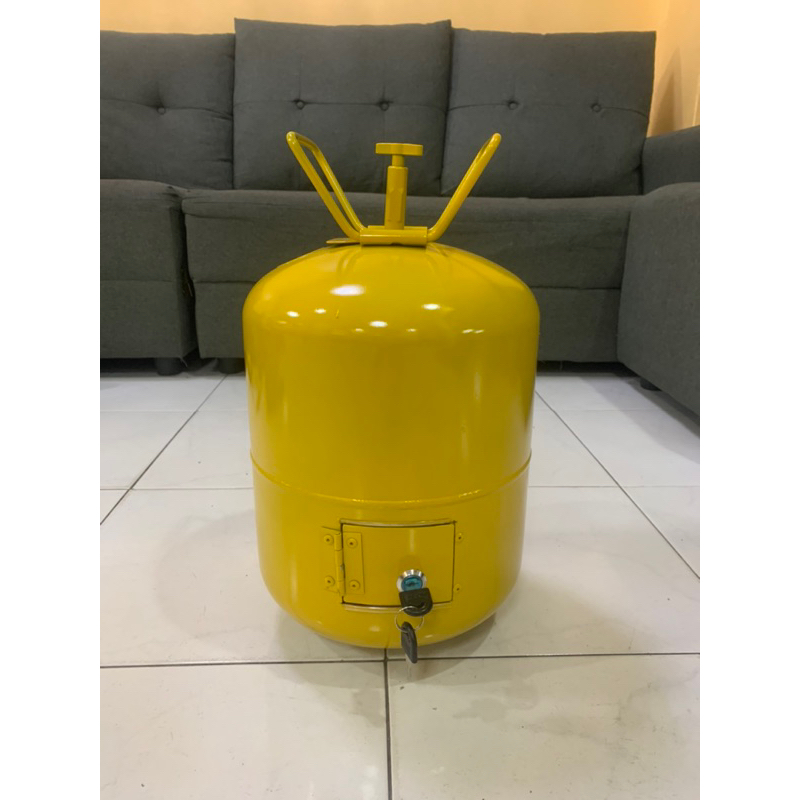 Tabung Tong Gas Duit Syiling💰/kertas💵 Aircond Colour kuning berpintu ...