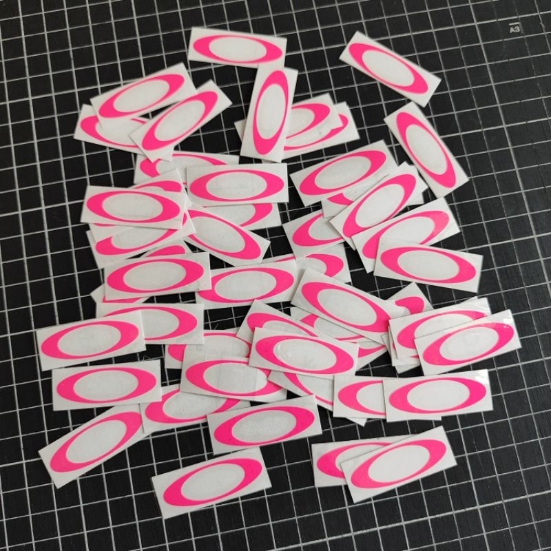 Sticker Oakley bulat Pink Fluorescent | Shopee Malaysia