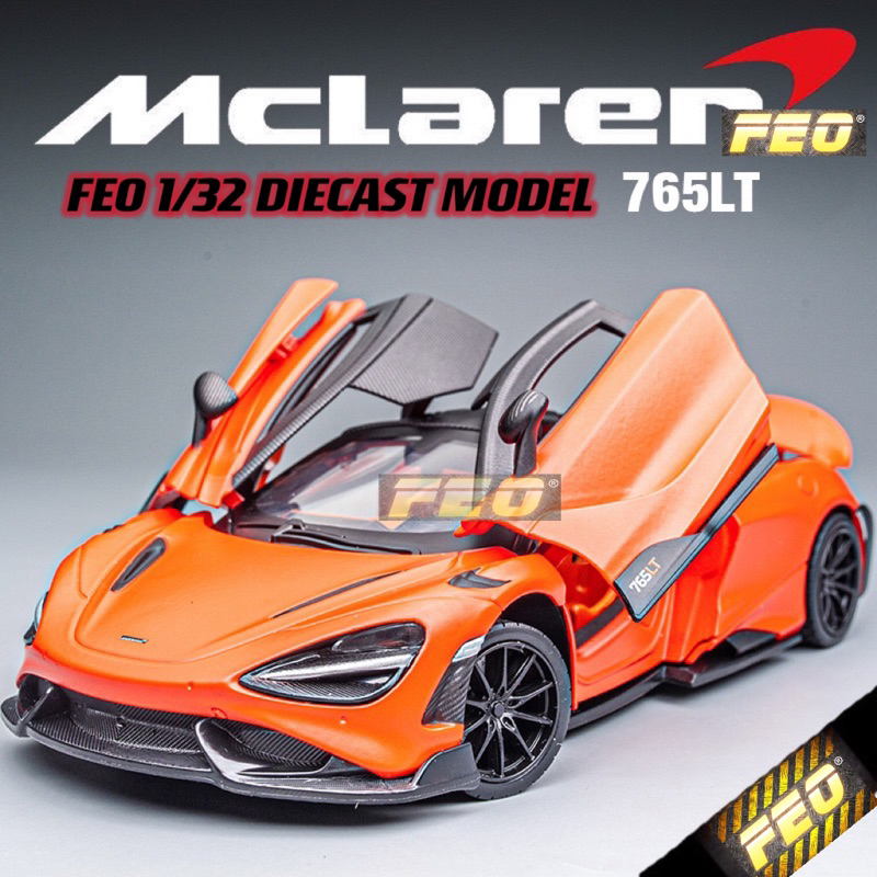 FEO Mclaren 765LT Diecast Model Car Alloy Diecast Car Toy Vehicle Sound ...