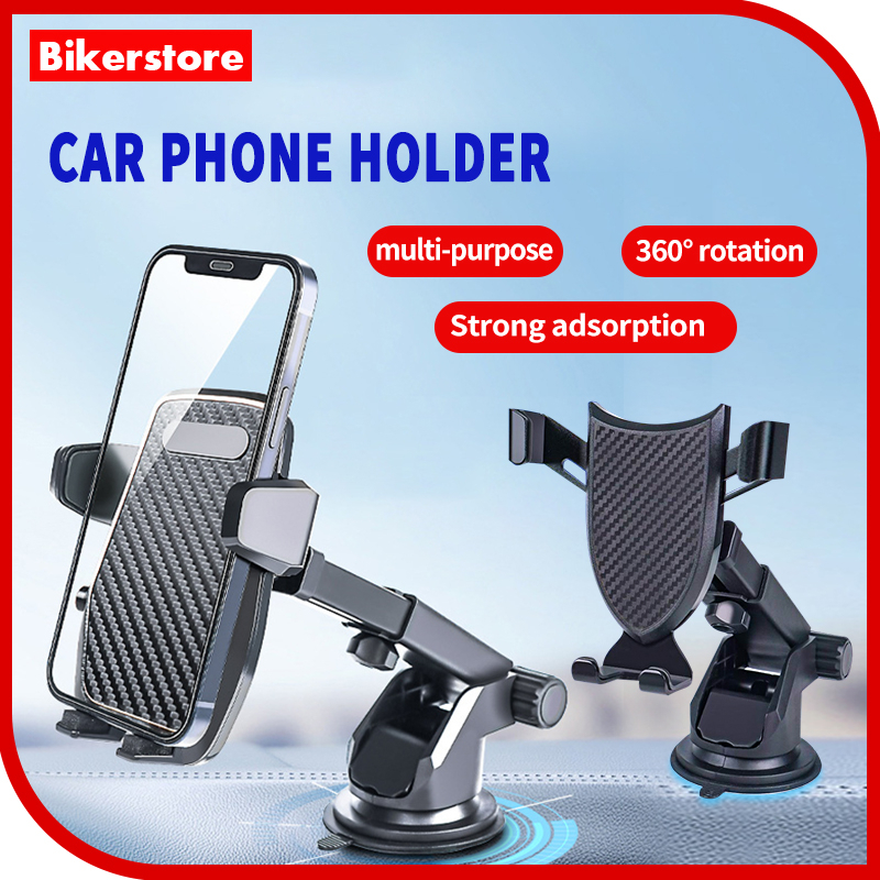 360° Rotating Universal Long Neck Car Mount Phone Holder Mobile Phone Stand Carbon Silicon ...