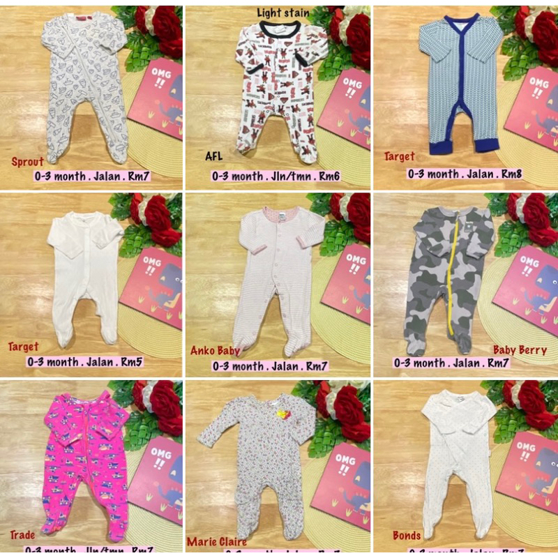 Sleepsuit bundle baby newborn-24 month. Random design + Free Gift ...