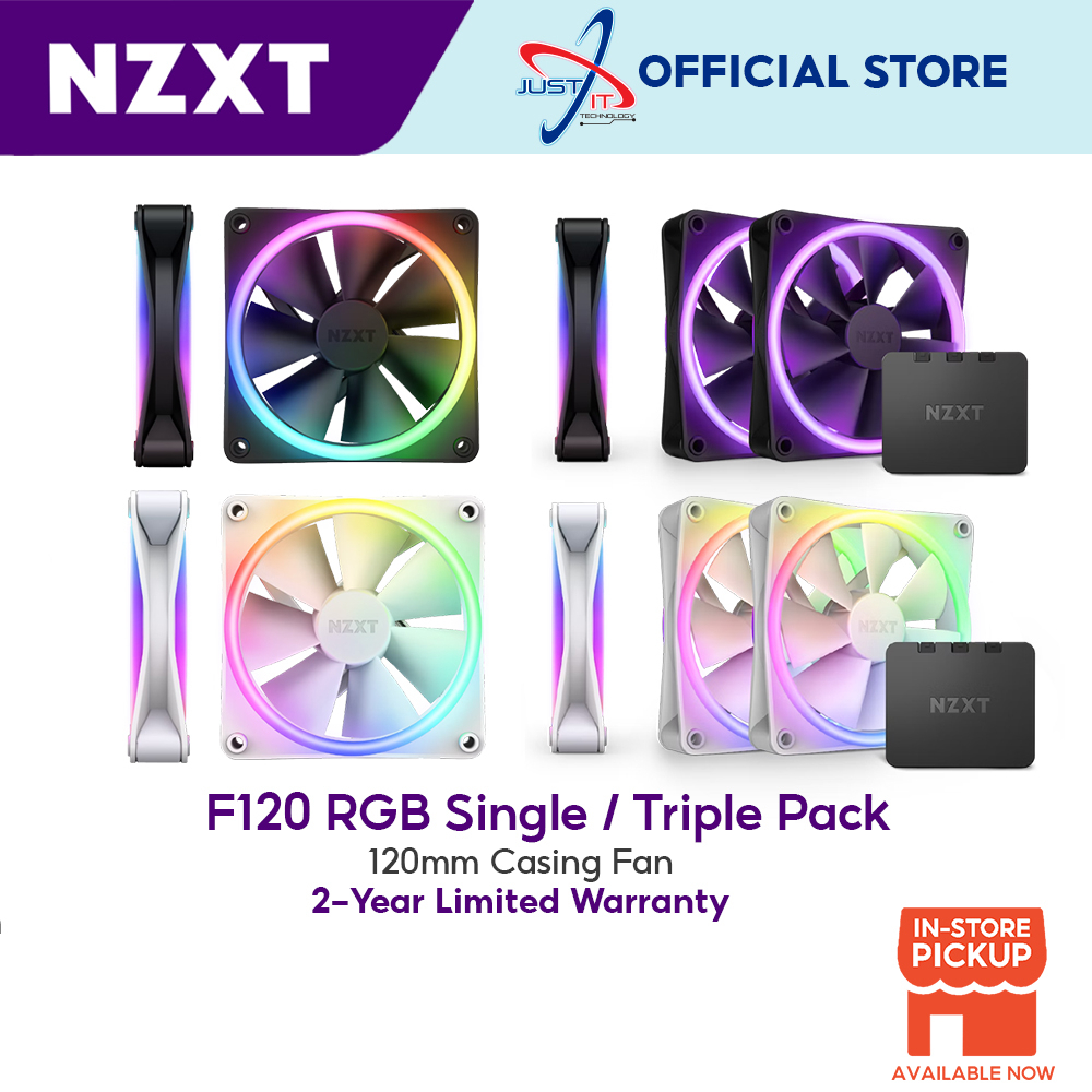 NZXT F120 RGB DUO SINGLE / TRIPLE PACK 120mm CASING FAN | Shopee Malaysia