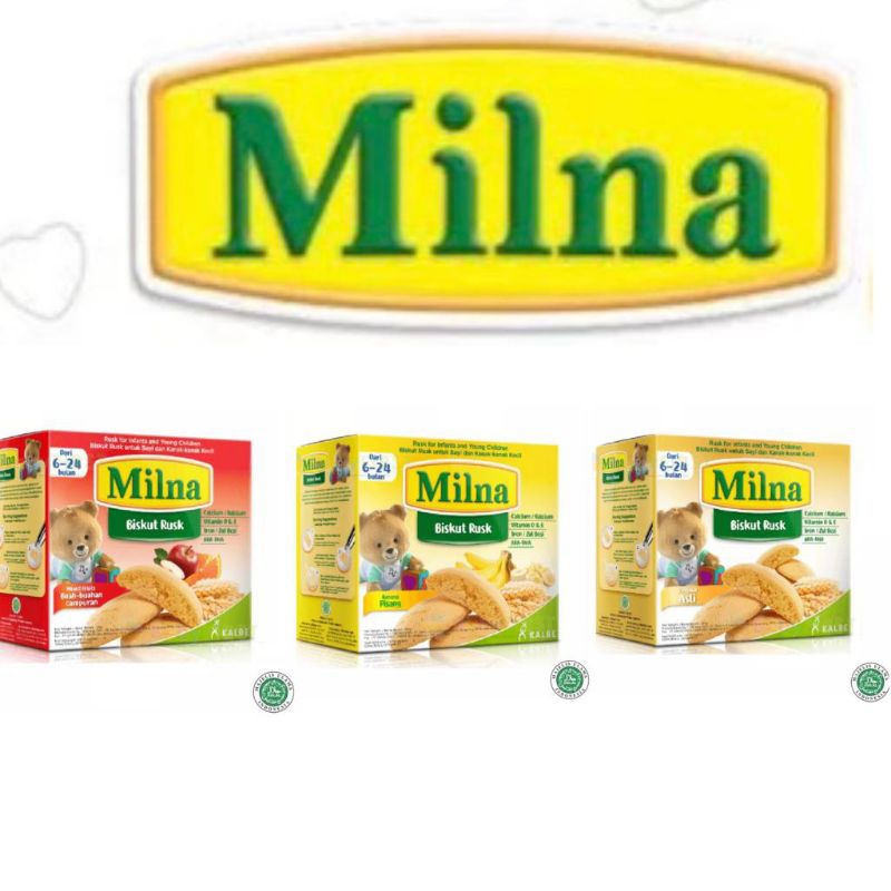 MILNA BABY BISCUIT RUSKS 130G/260g FOR 6-24Bulan (APPLE/ ORIGINAL ...