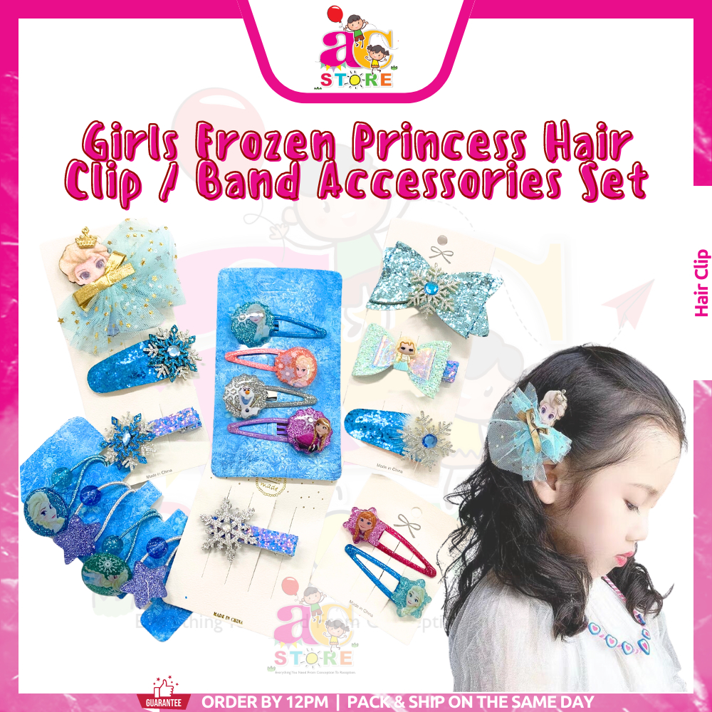 AC- Frozen Princess Elsa Girl Kids Children Hair Accessories Set Hair ...