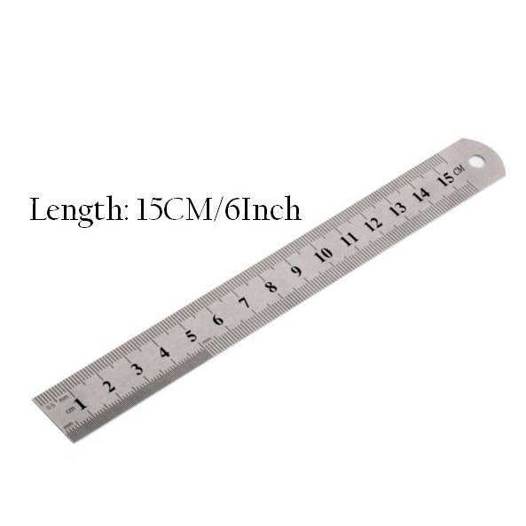 Pembaris Besi 15cm I Metal Ruler 6 inch (15 cm) I Ruler Suitable for ...