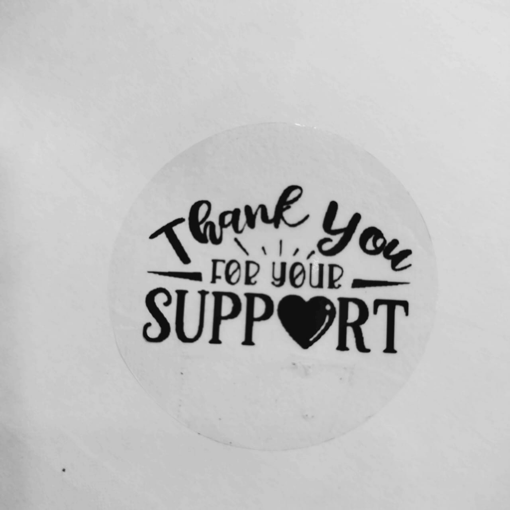 50pcs Sticker Label Thank You For Your Support I For Your Order ...