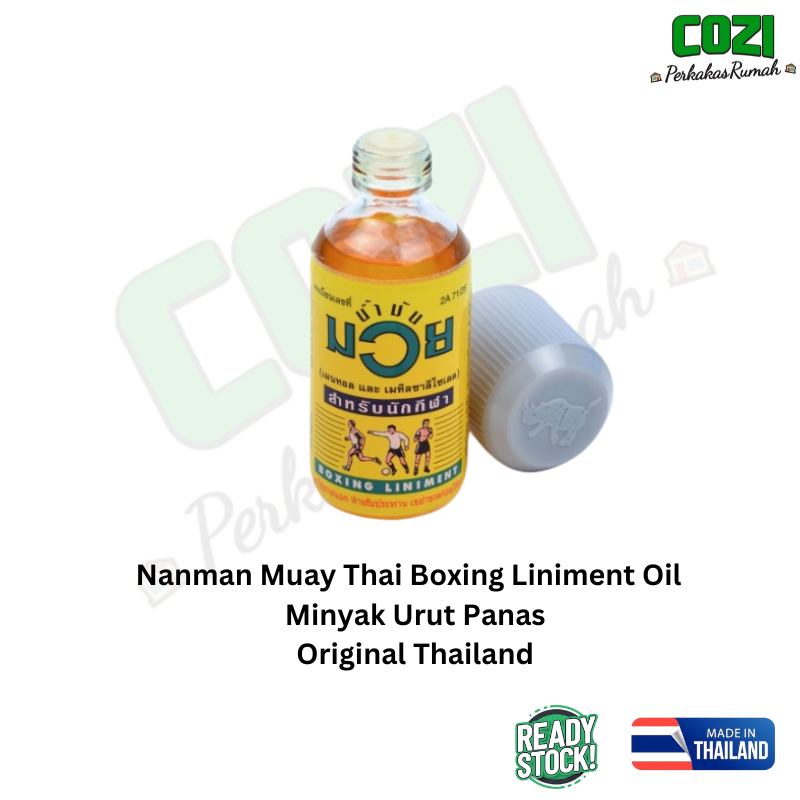 Nanman Muay Thai Boxing Liniment Oil Minyak Urut Panas Original ...