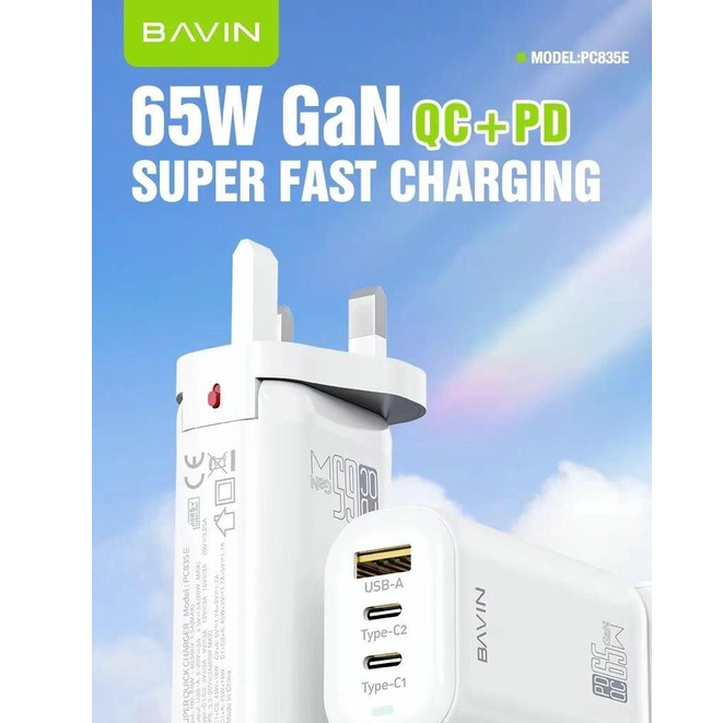 Bavin PC835 QC+PD 65W Super Quick Charger | Shopee Malaysia