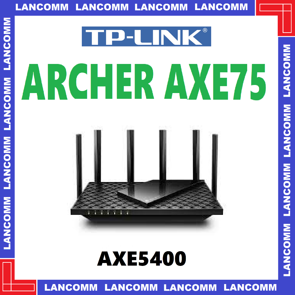 TP-LINK Archer AXE75 AXE5400 Tri-Band Gigabit Wi-Fi 6E Router | Shopee ...