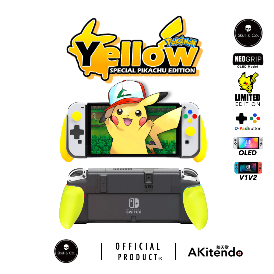 Skull & Co Neogrip Pikachu Yellow Edition For Nintendo Switch OLED / V1 ...