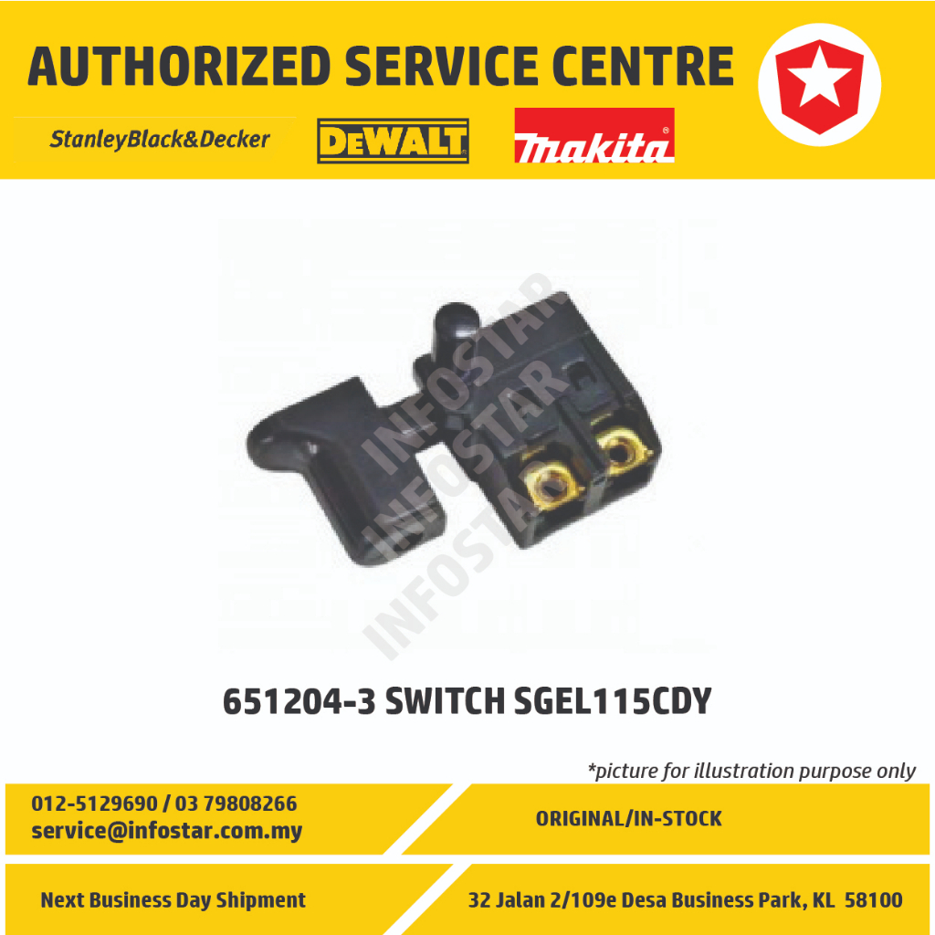 ORIGINAL MAKITA SWITCH SGEL115CDY (651204-3) FOR CUTTER 110MM | Shopee ...