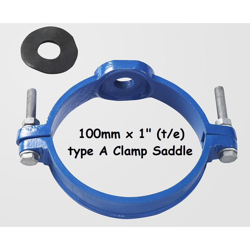 100MM 150MM 200MM X G 1" DI Ductile Iron ClampIing Saddle / 2" DI Y ...