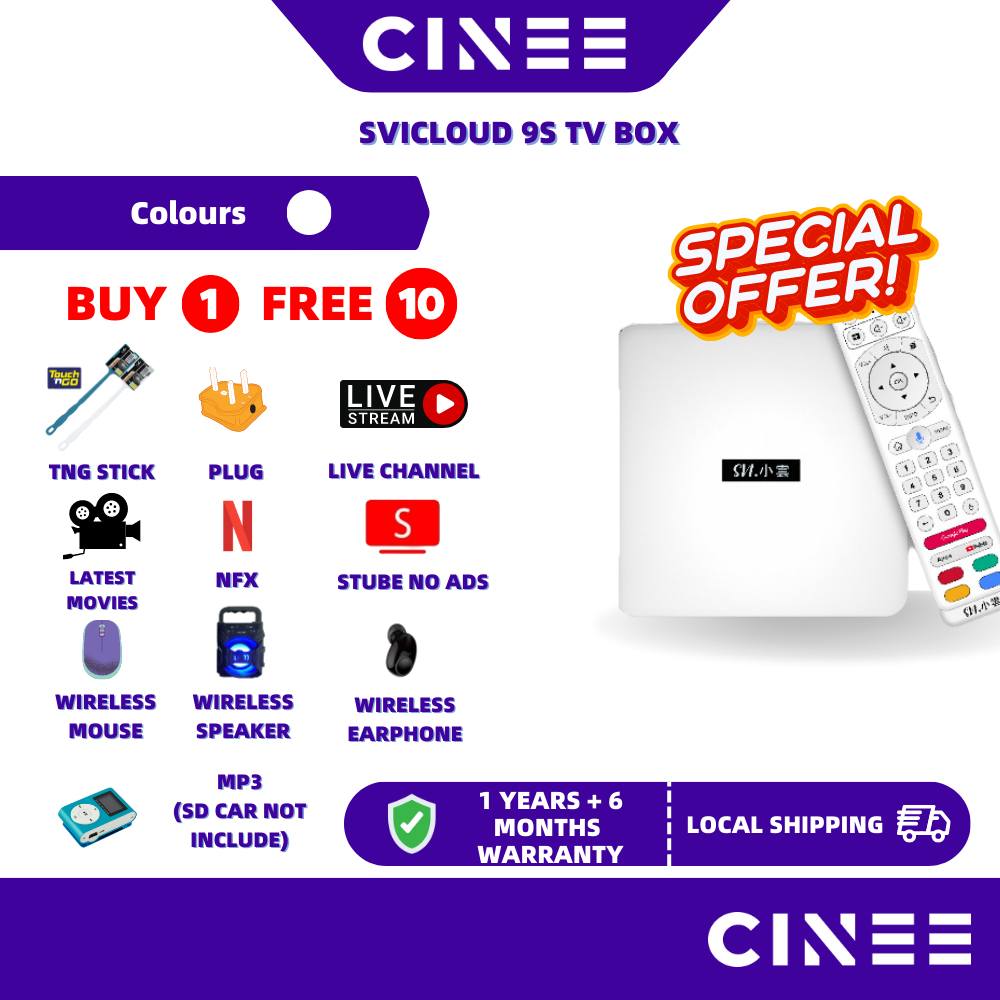 Buy 1 Free 10 | Latest Version SVI CLOUD 9S Andriod 12 TV Box Svicloud ...