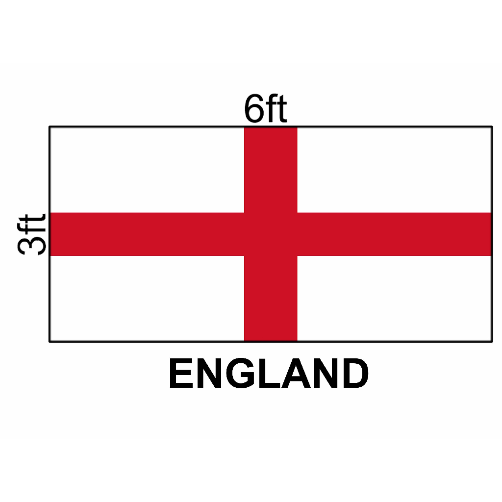 England Flag 3x6ft, Bendera England 3x6ft, Polyester | Shopee Malaysia