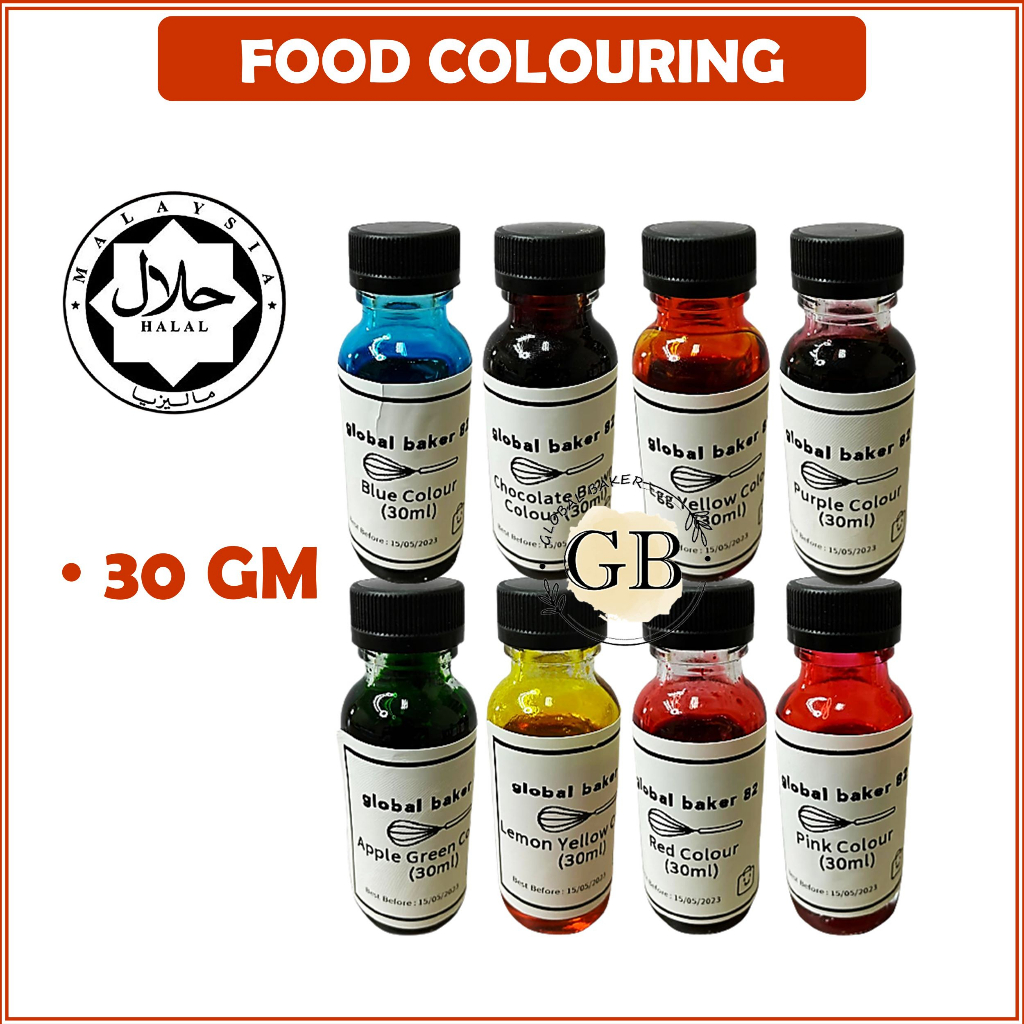 FOOD COLOURING / PEWARNA MAKANAN (HALAL) -30GM,500GM APPLE GREEN ...