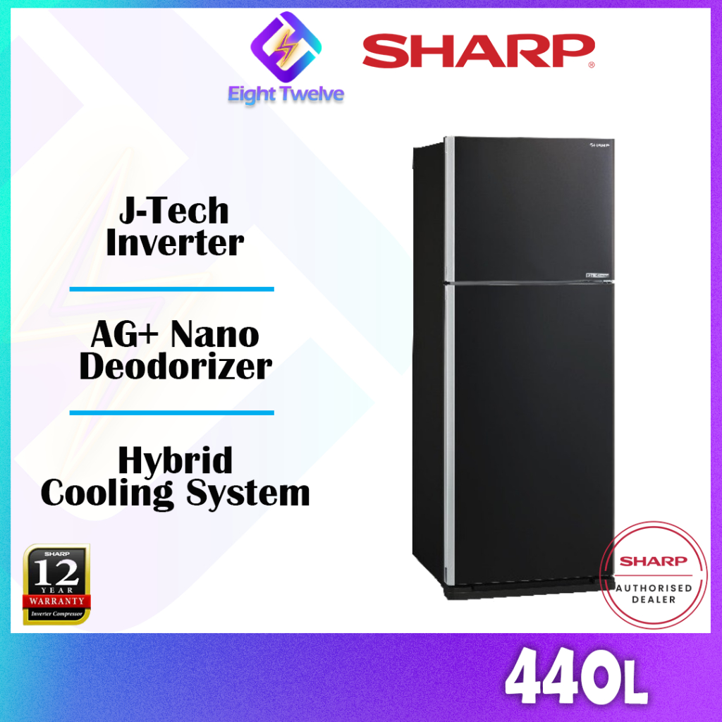 SHARP 440L Pelican J-Tech Inverter Refrigerator | Hybrid Cooling System ...