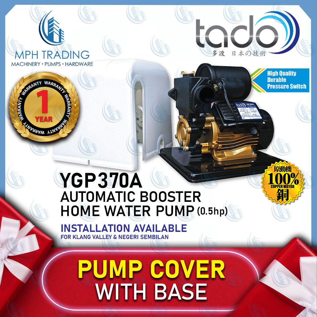 Tado YGP370A 370W 0.5hp Cast lron Pump Body Stainless Steel Automatic Home Water Booster Pump ...