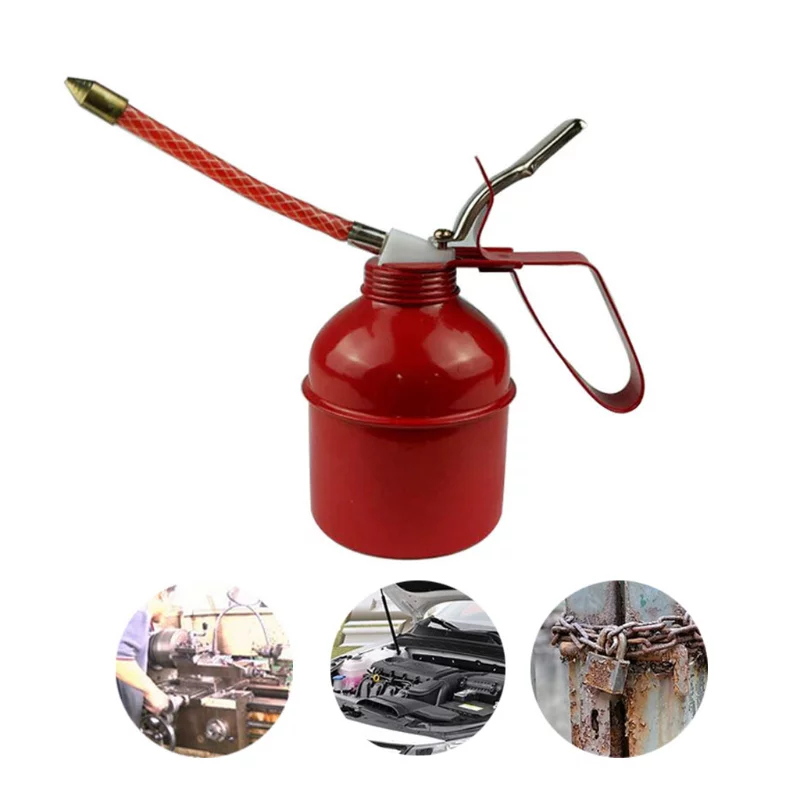 MKR 300cc 500cc Red Oil Can Oiler Pump Pot with Flexible Spout | Shopee ...