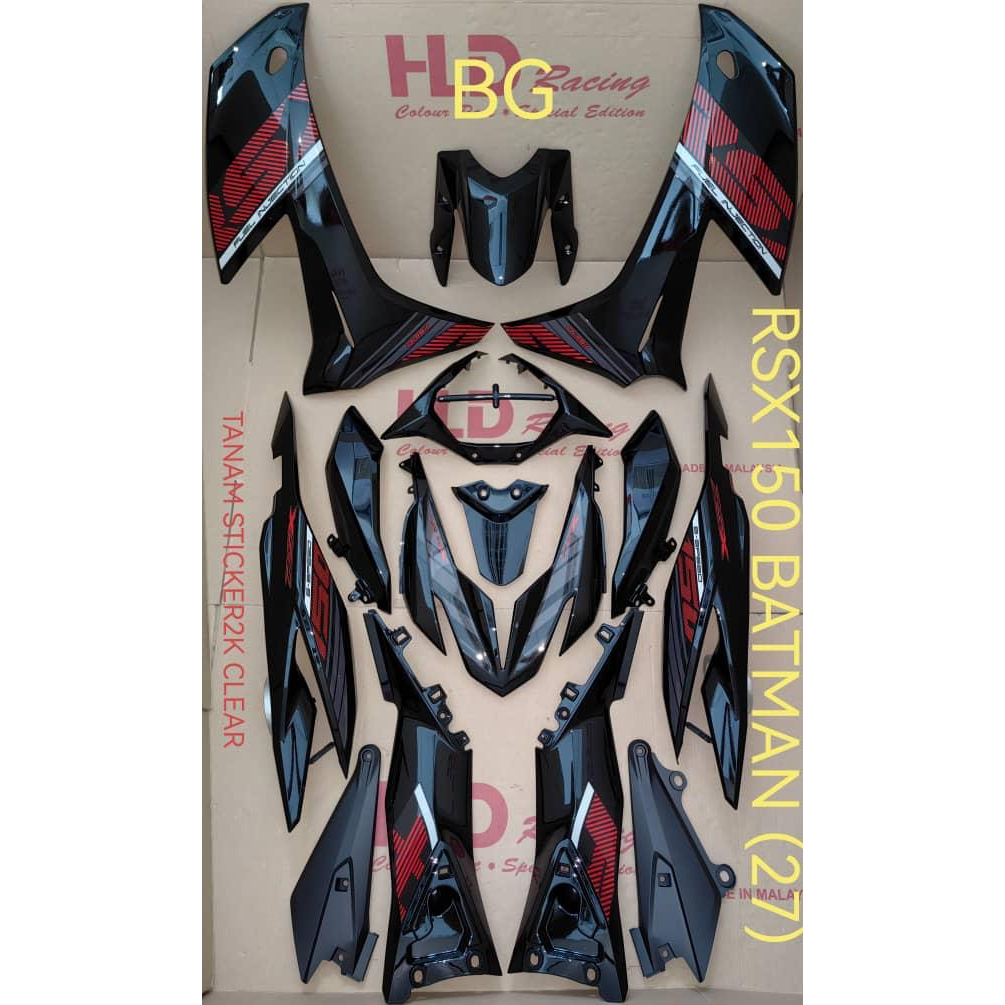 HLD COVERSET (BATMAN HITAM RSX ) STICKER TANAM | Shopee Malaysia