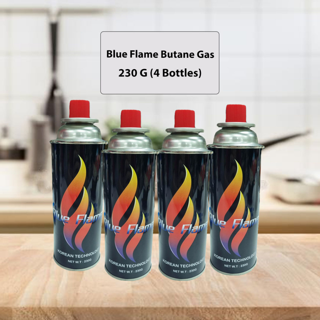 Blue Flame Butane Gas (4 Bottles) | Shopee Malaysia
