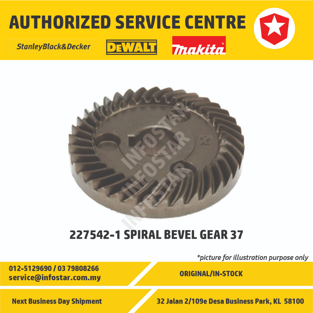 ORIGINAL MAKITA SPIRAL BEVEL GEAR 37 (227542-1) FOR 100MM ANGLE GRINDER ...