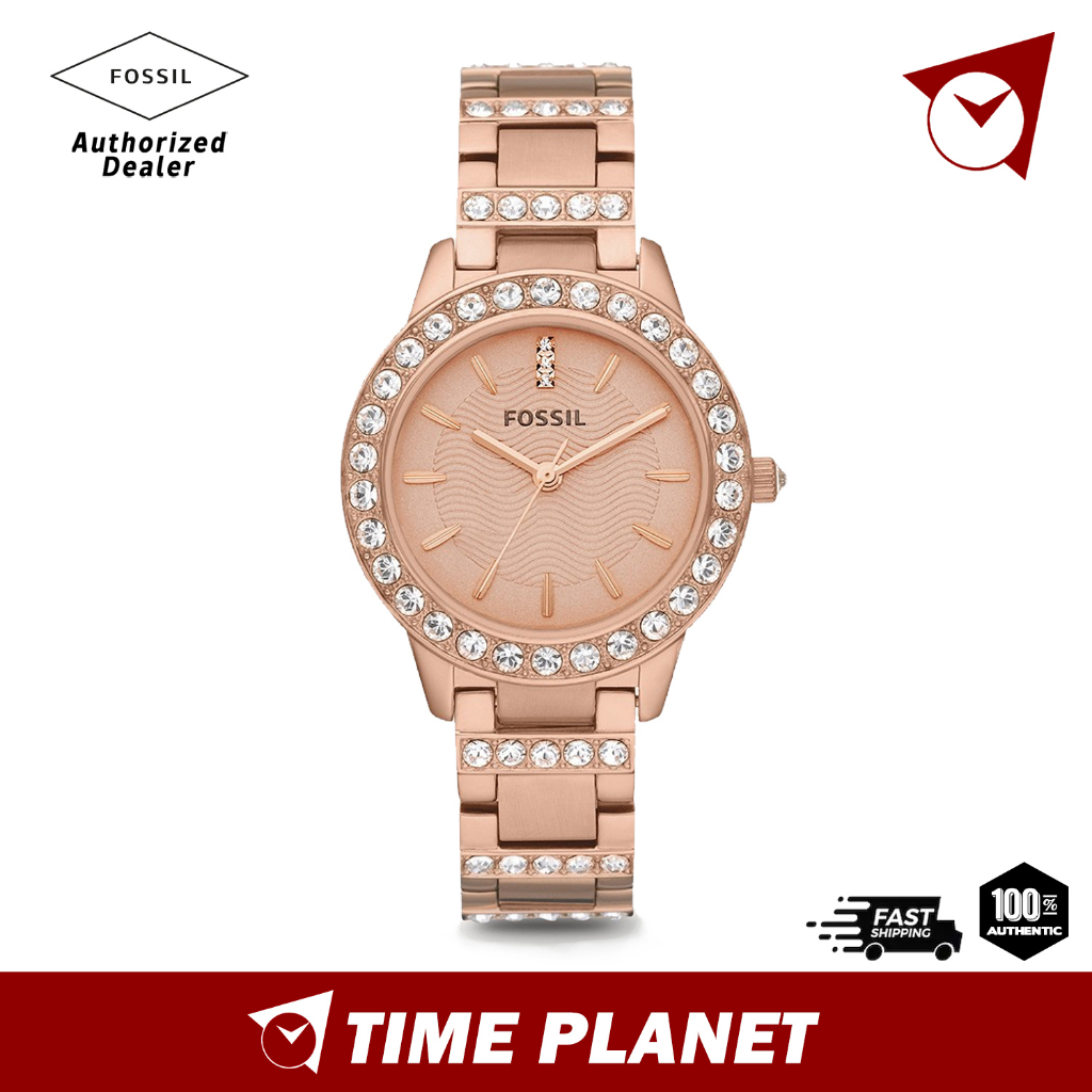 Fossil Jesse Rose-Tone Stainless Steel Watch ES3020 | Shopee Malaysia