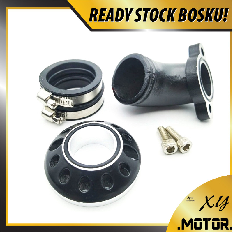 UNIVERSAL RACING INTAKE PIPE WITH RUBBER TENGKUK RACING UFO 28MM EX5 ...