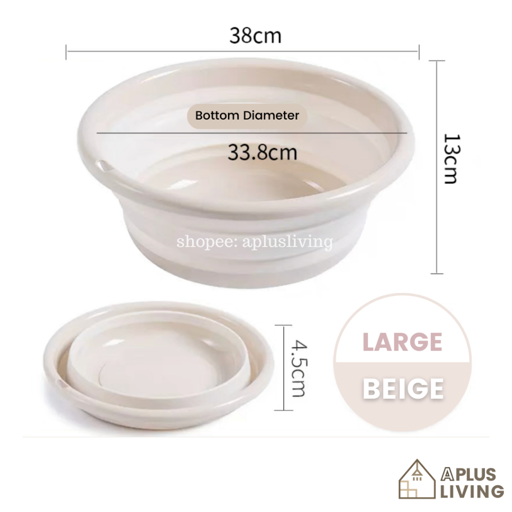 Foldable Wash Basin Collapsible Folding Basin Pail Travel Washing ...