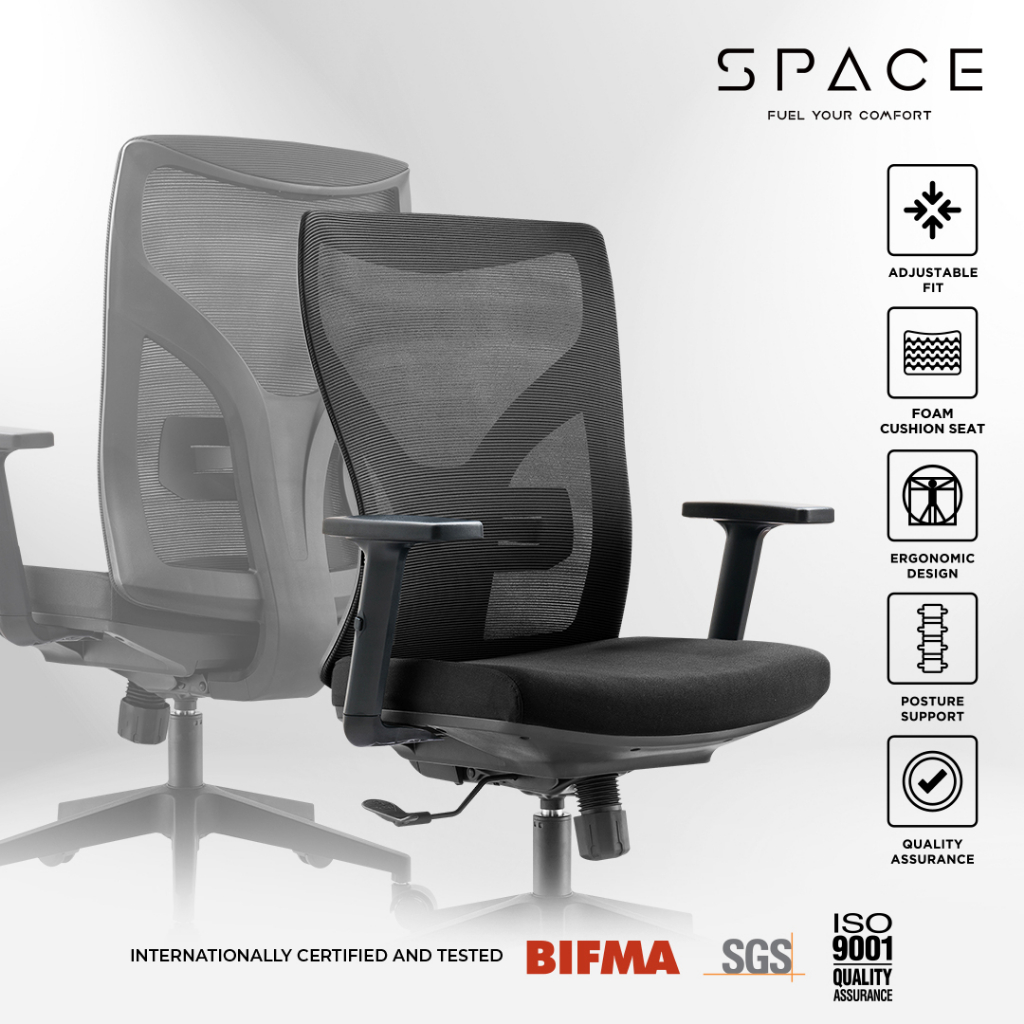 SPACE Essential Ergonomic Chair Lite - 4 Years Official Warranty ...