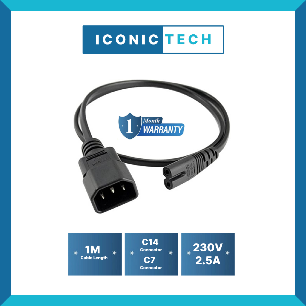 Pre-Order 30days C14 to C7 converter cable # IEC 320 C14 to C7 ...