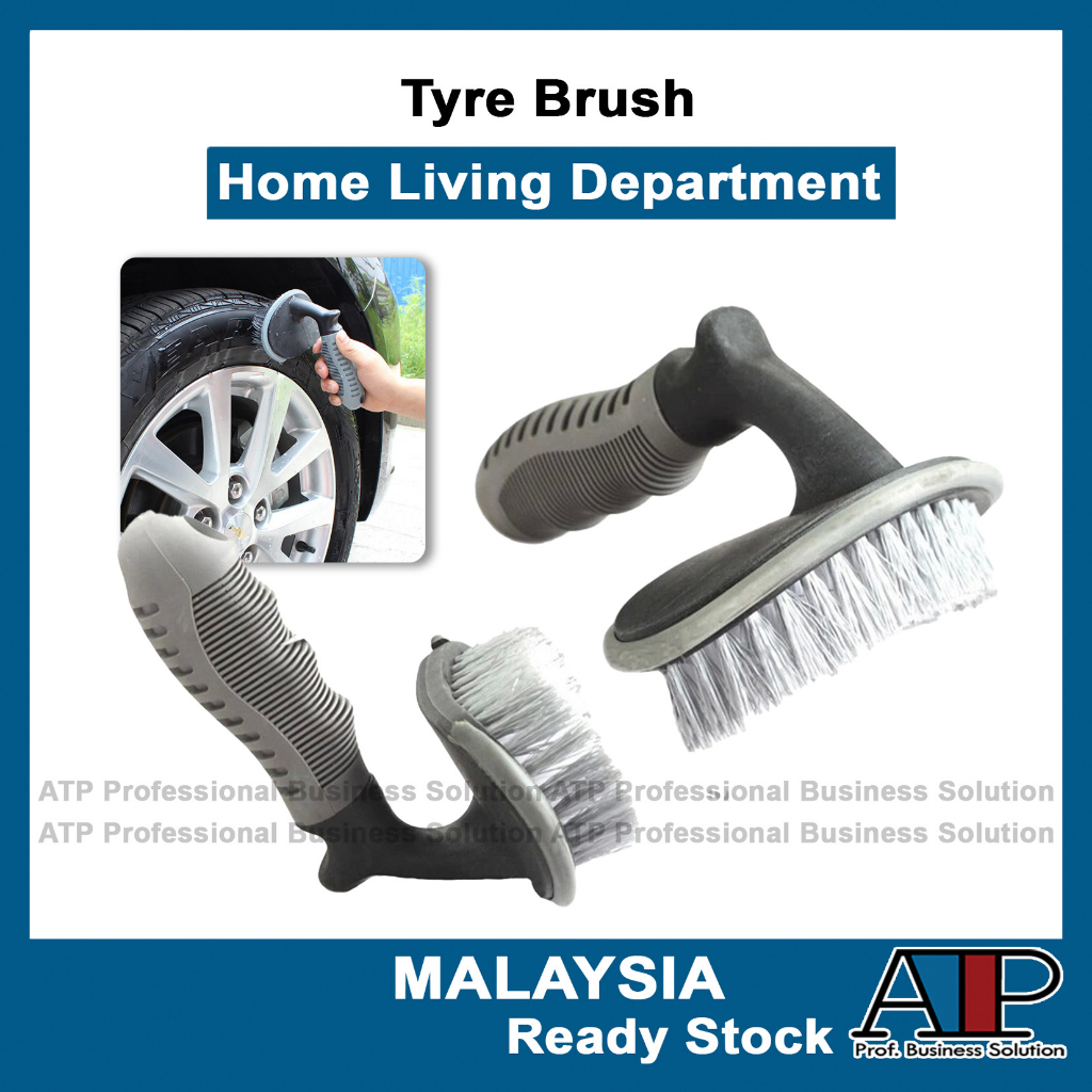 Automotive🚙 Car Tyre Cleaning Brush Wheel Brush Car Washing Tool Tayar ...