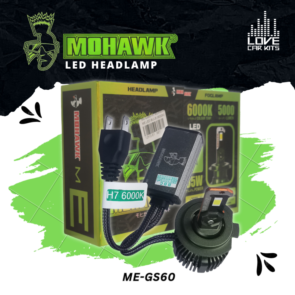 Mohawk ME-GS60 Green Series LED Headlamp 35watt 6000K LED Bulb Fog Lamp ...