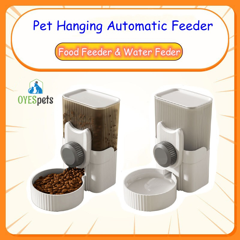 1L Pet Food Feeder Can Hang Stationary Dog for Cat Cage Feeder Bowls ...