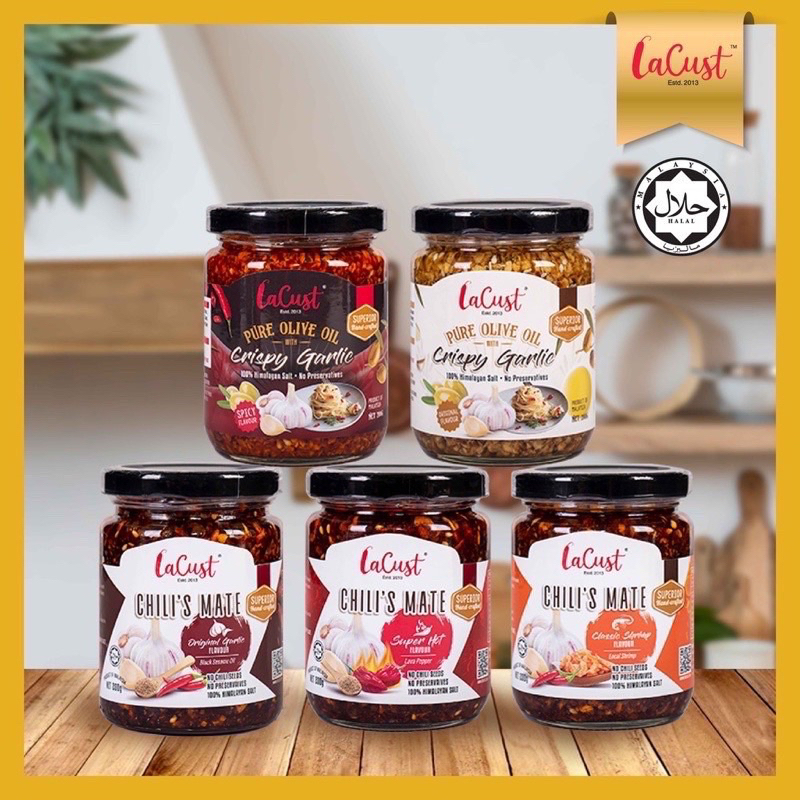 La Cust Sambal Garing Sauce Chili Mate Lacust Pedas Spicy Garlic Hot ...