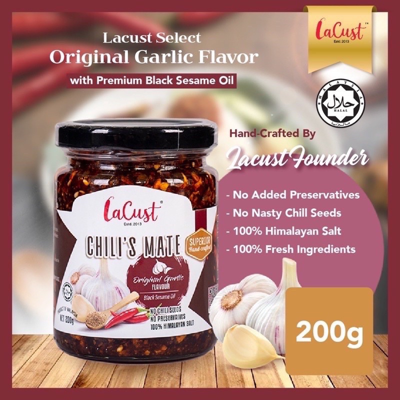 La Cust Sambal Garing Sauce Chili Mate Lacust Pedas Spicy Garlic Hot ...