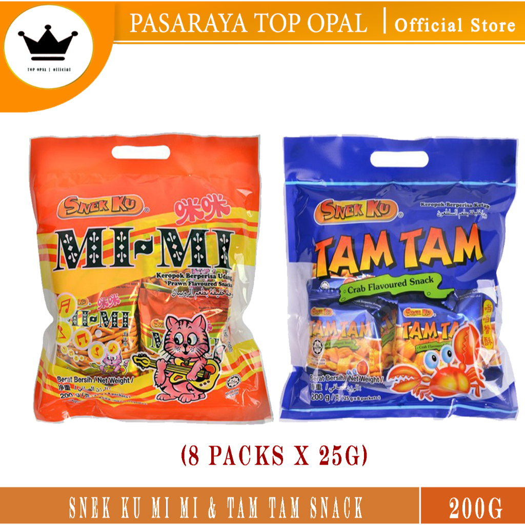 SNEK KU MI MI & TAM TAM SNACK 200G (8 PACKS X 25G) | Shopee Malaysia